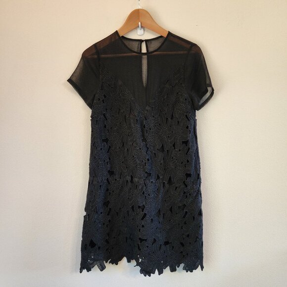 Tobi | Dresses | Tobi Mini Dress Lace Embroidered Black Women Sp Party ...